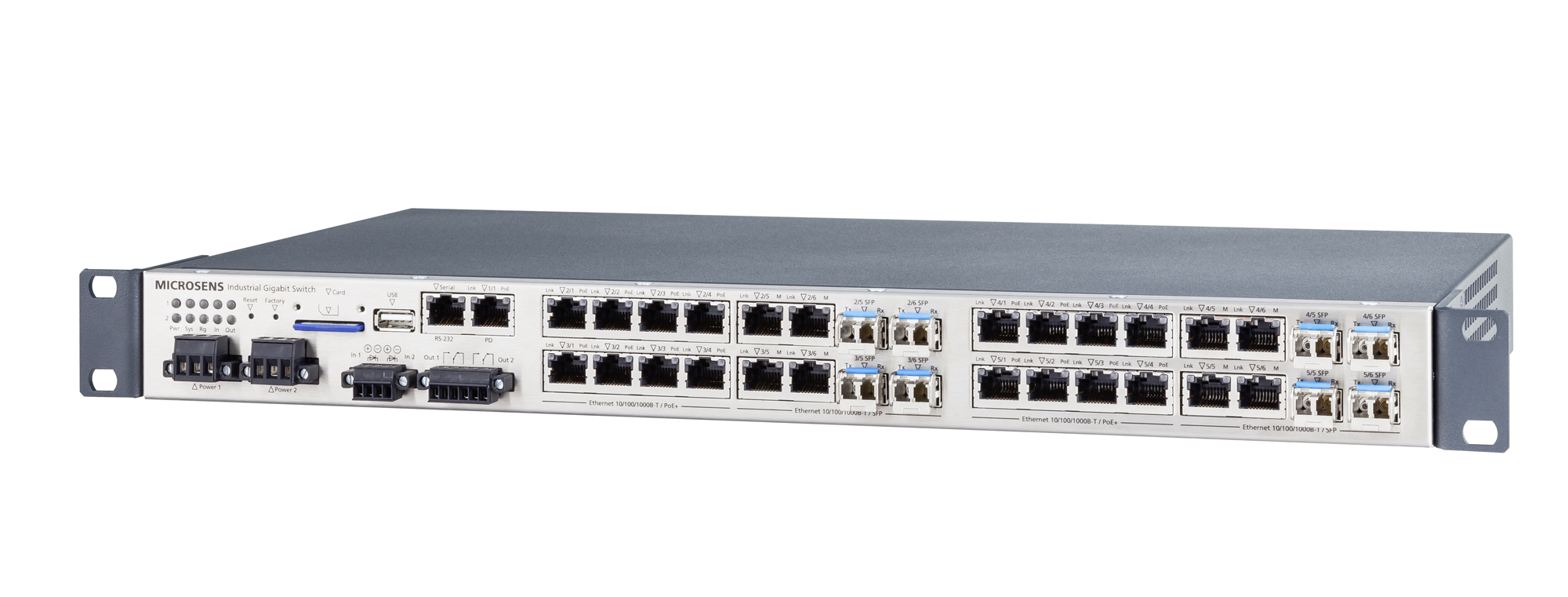 MICROSENS - Robust 25-port Gigabit Ethernet Switch approved for railway ...