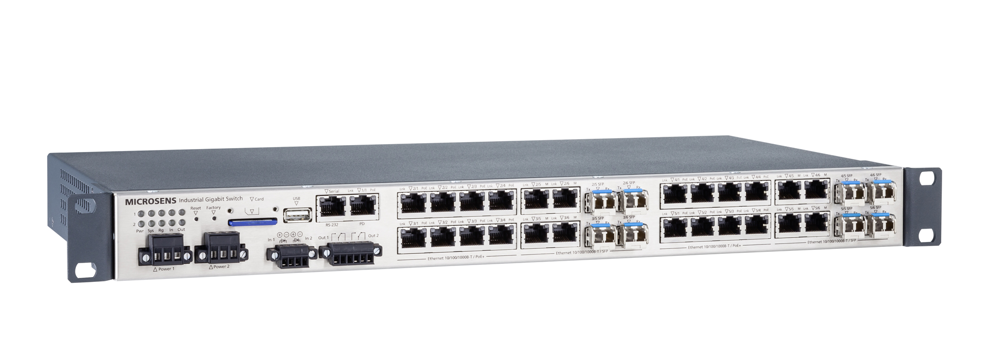 MICROSENS - Robust 25-port Gigabit Ethernet Switch approved for railway ...