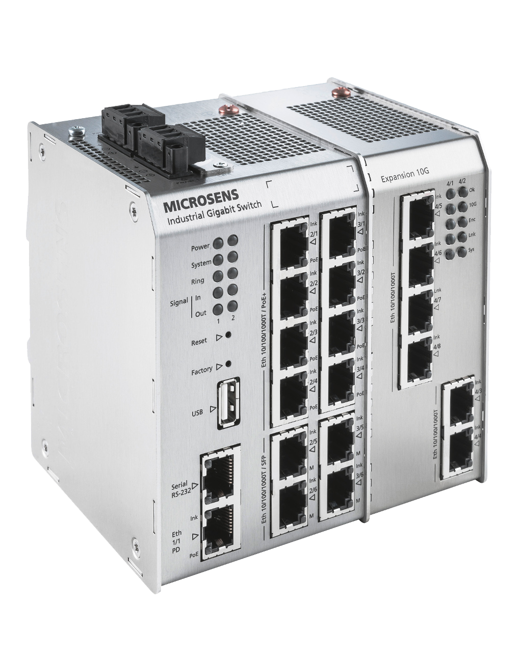 MICROSENS - Modular Industrial Switch now also Available with 10 ...